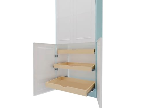 Couver CabinetRTA Soft-Close DIY Slide Out Cabinet Shelf Pull-Out Wood Drawer Storage (W)27 x (D)21