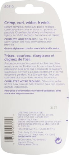 Sally Hansen Sexy Curls Precision Eyelash Curler with Refill, Eye-Opening, 1 Ct,Lash Curler, Eyelash Curler Refills, Pinch Proof, Lifetime Guarantee