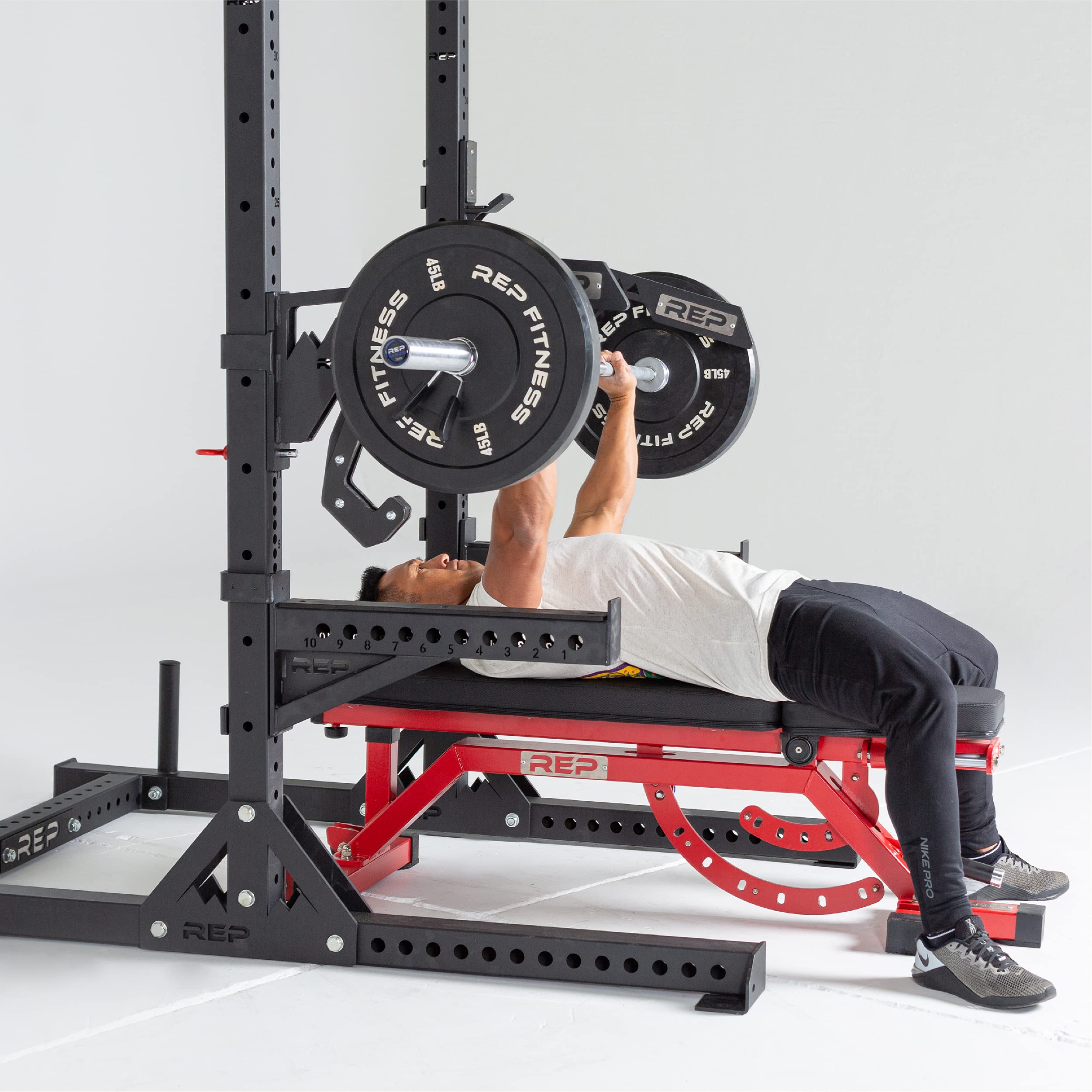 REP Bumper Plates for Strength and Conditioning Workouts and Weightlifting- 370 LB Set
