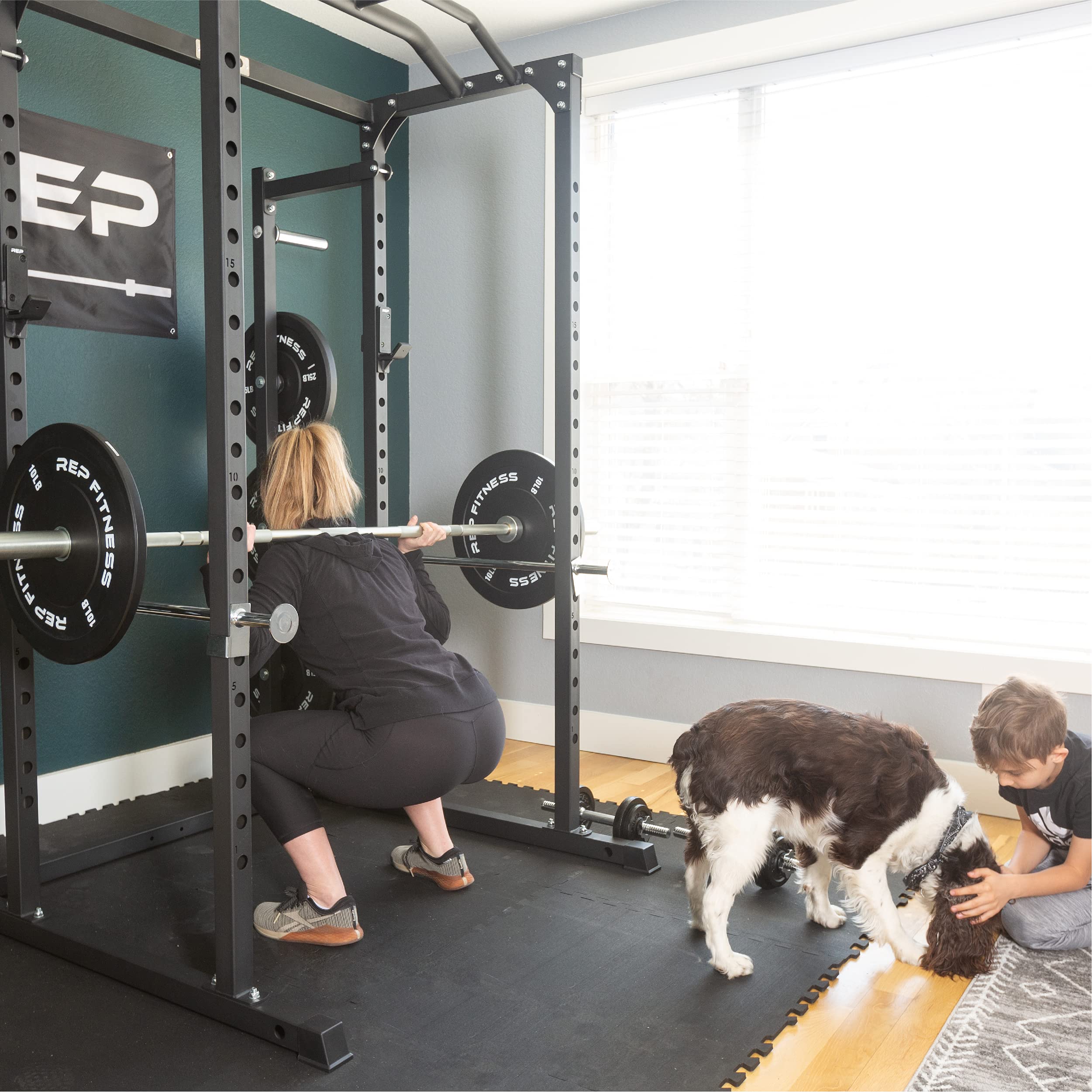 REP Bumper Plates for Strength and Conditioning Workouts and Weightlifting- 370 LB Set