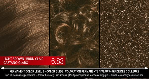 Schwarzkopf Keratin Color, Color & Moisture Permanent Hair Color Cream, 6.83 Light Brown