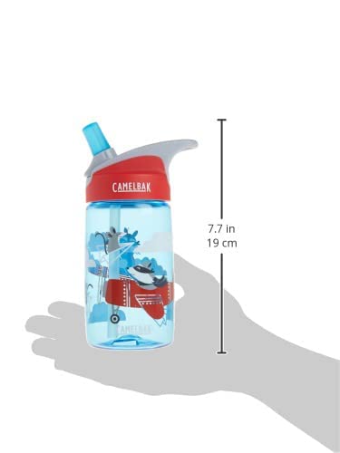 CamelBak eddy Kids Water Bottle - CamelBak Kids Big Bite Valve - Spill Proof - Water Bottle For Kids - BPA-Free Water Bottle - 12oz, Airplane Bandits