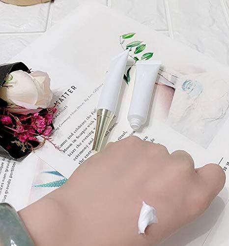 6PCS 15ML/0.5oz Empty White Plastic Soft Squeeze Tubes Cosmetic Eye Cream Tube Bottle with Silver Cap Makeup Sample Travel Packing Container Jars Dispenser for Eyecream Lip Balm Gloss DIY Beauty Tool