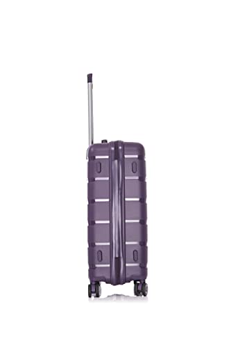Rockland Pasadena Hardside Spinner Wheel Luggage, Purple, 19", 23", 27"