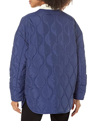 The Drop Women's James Quilted Loose Jacket, Navy, M