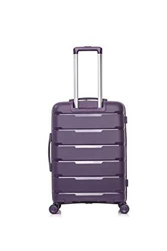 Rockland Pasadena Hardside Spinner Wheel Luggage, Purple, 19", 23", 27"