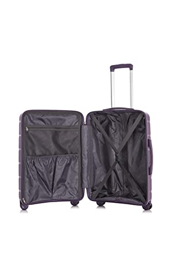 Rockland Pasadena Hardside Spinner Wheel Luggage, Purple, 19", 23", 27"