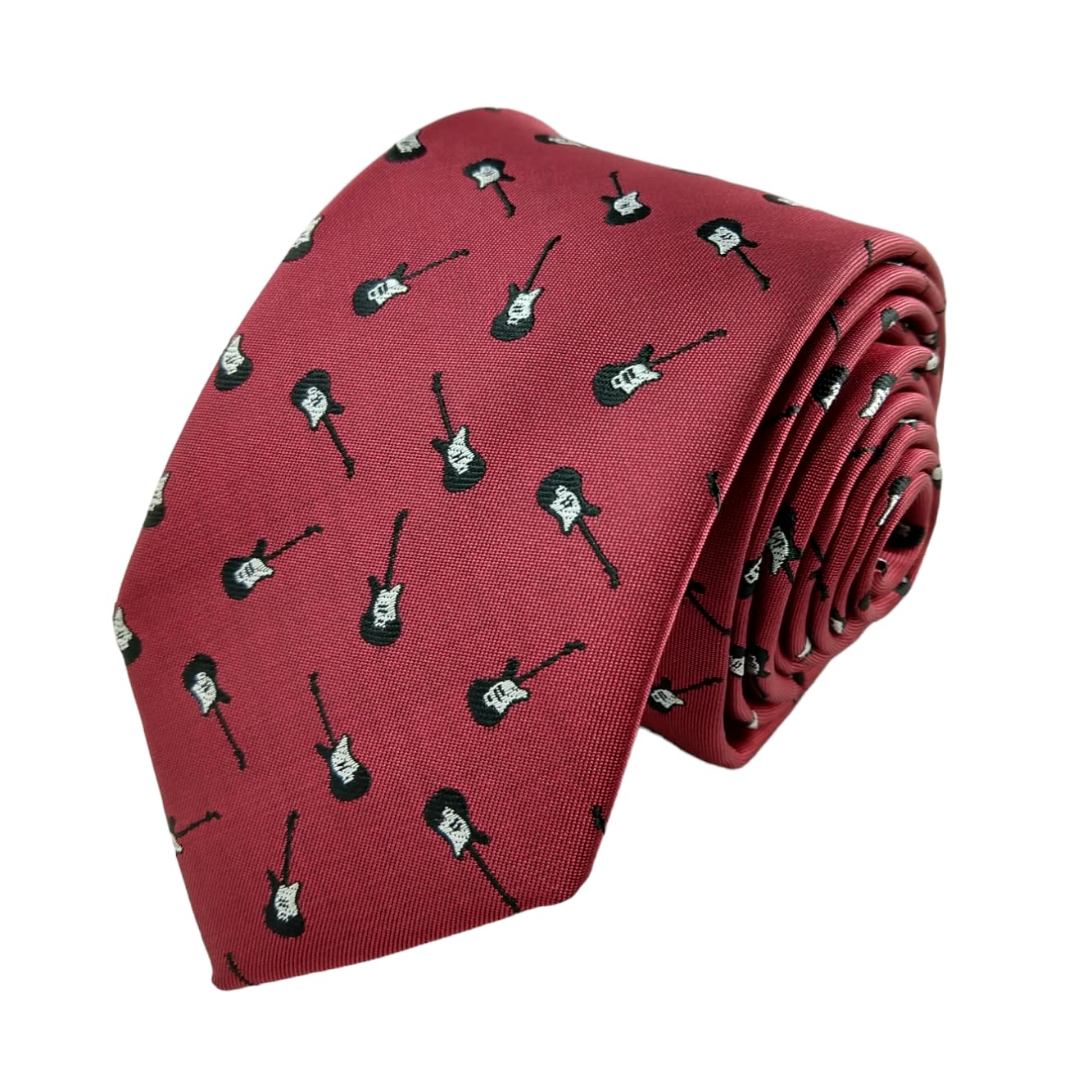 Guitar Tie - Men's Guitarist Gift - Bassist & Electric Guitar Necktie