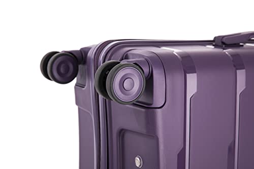 Rockland Pasadena Hardside Spinner Wheel Luggage, Purple, 19", 23", 27"