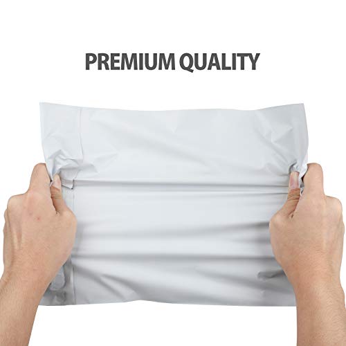100 Pack Poly Mailers 10x13, White Self Sealing Shipping Bags, 2.5 Mil Thick Durable Mailing Envelopes, Packing Bag for Small Business