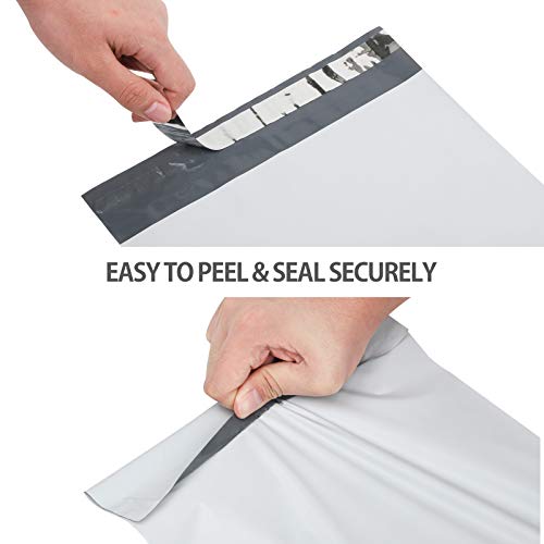 100 Pack Poly Mailers 10x13, White Self Sealing Shipping Bags, 2.5 Mil Thick Durable Mailing Envelopes, Packing Bag for Small Business