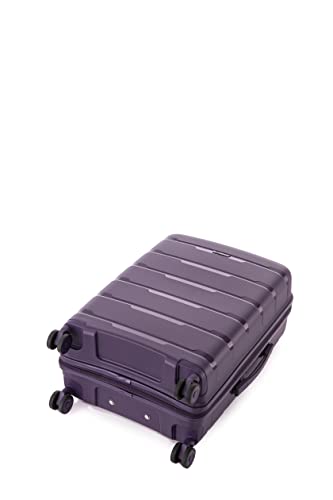 Rockland Pasadena Hardside Spinner Wheel Luggage, Purple, 19", 23", 27"