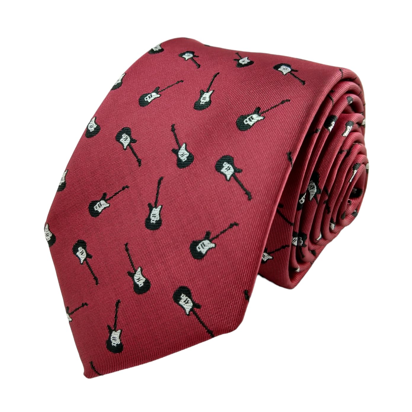 Guitar Tie - Men's Guitarist Gift - Bassist & Electric Guitar Necktie