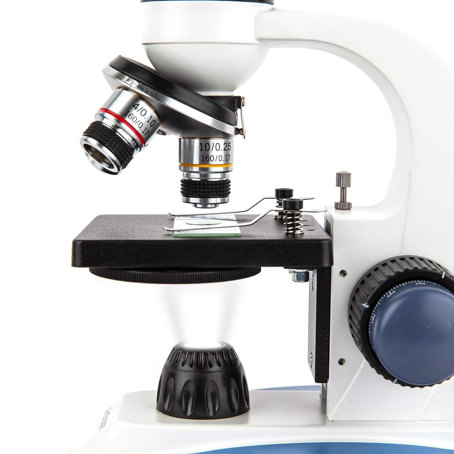 AmScope M158C-E5 40X-1000X Biology Science All-Metal Optical Glass Lens Student Microscope with 5MP Digital Camera