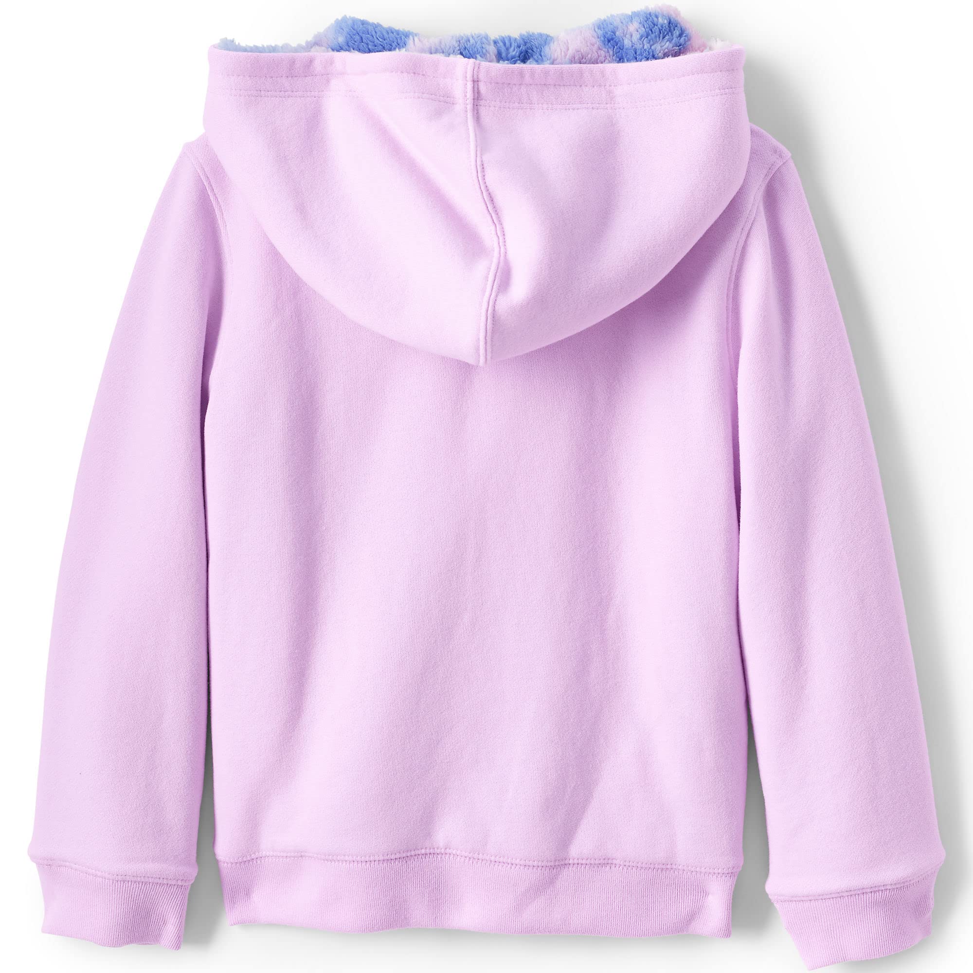 Lands' End Pattern Sherpa Lined Hoodie Lilac Thistle Galaxy Tie Dye Kids XX-Large 525169