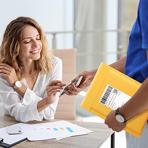 UCGOU Kraft Bubble Mailers 10.5x16 Inch 25 Pack Yellow Padded Envelopes #5 Large Mailing Packages Self Sealing Tear Resistant Boutique Bulk Mail Shipping Bags for Clothes,Book and More