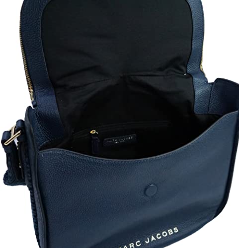 Marc Jacobs H211L01RE21-426 Blue Sea With Gold Hardware Women's Leather Shoulder Hobo Bag