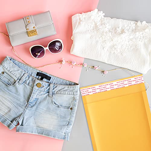 UCGOU Kraft Bubble Mailers 10.5x16 Inch 25 Pack Yellow Padded Envelopes #5 Large Mailing Packages Self Sealing Tear Resistant Boutique Bulk Mail Shipping Bags for Clothes,Book and More