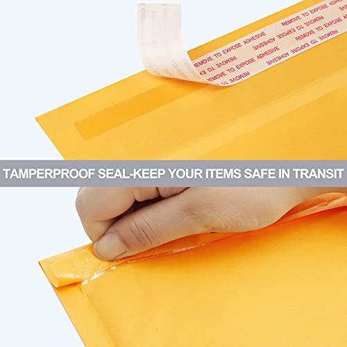 UCGOU Kraft Bubble Mailers 10.5x16 Inch 25 Pack Yellow Padded Envelopes #5 Large Mailing Packages Self Sealing Tear Resistant Boutique Bulk Mail Shipping Bags for Clothes,Book and More