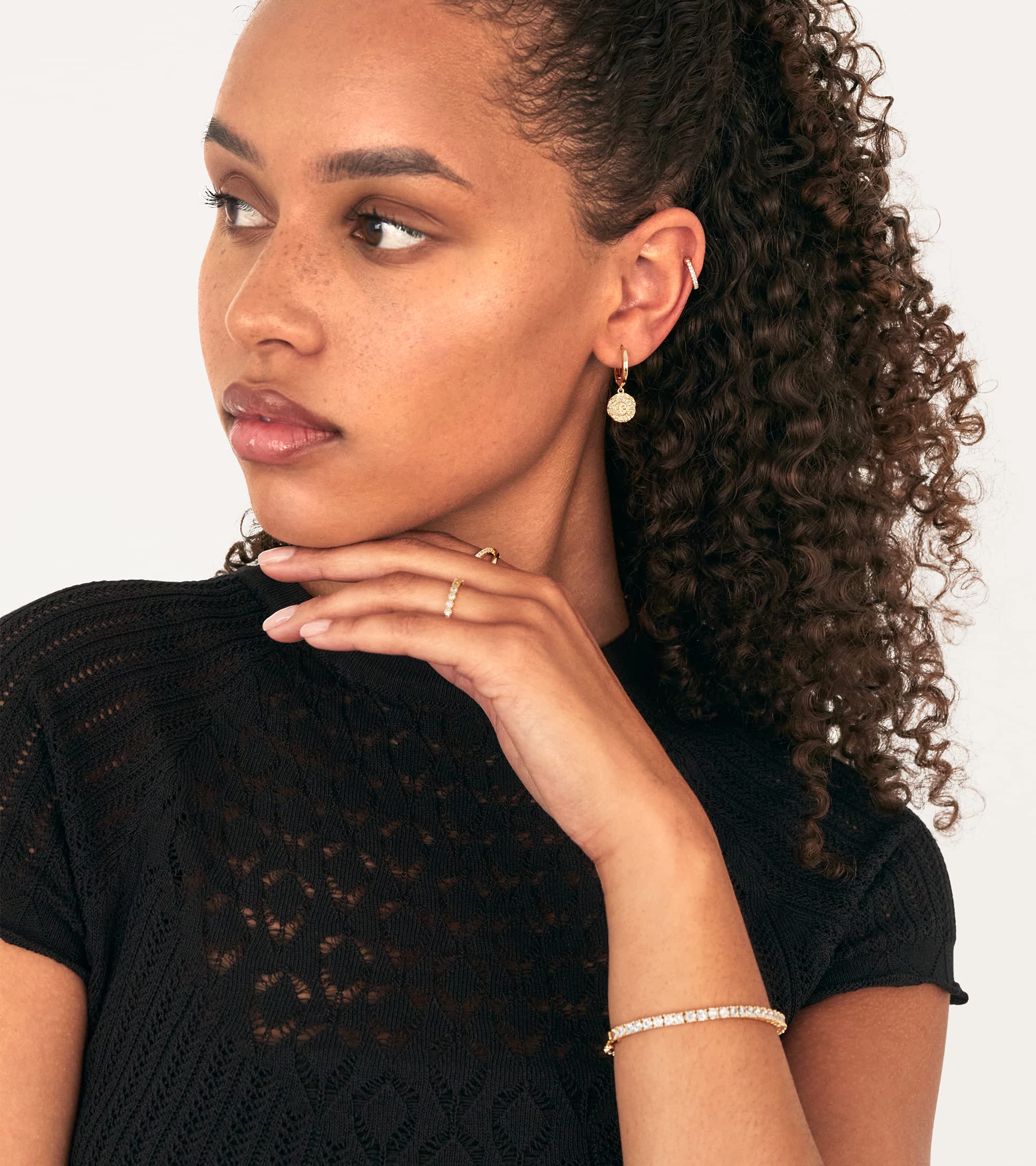 PAVOI 14K Yellow Gold Plated S925 Sterling Silver Post Lightweight Drop Dangle Huggie Hoop Earrings for Women | Dainty Coin Earrings