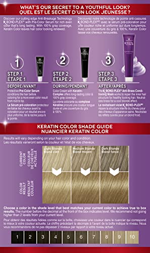 Schwarzkopf Keratin Color Permanent Hair Color Cream, 8.0 Medium Blonde