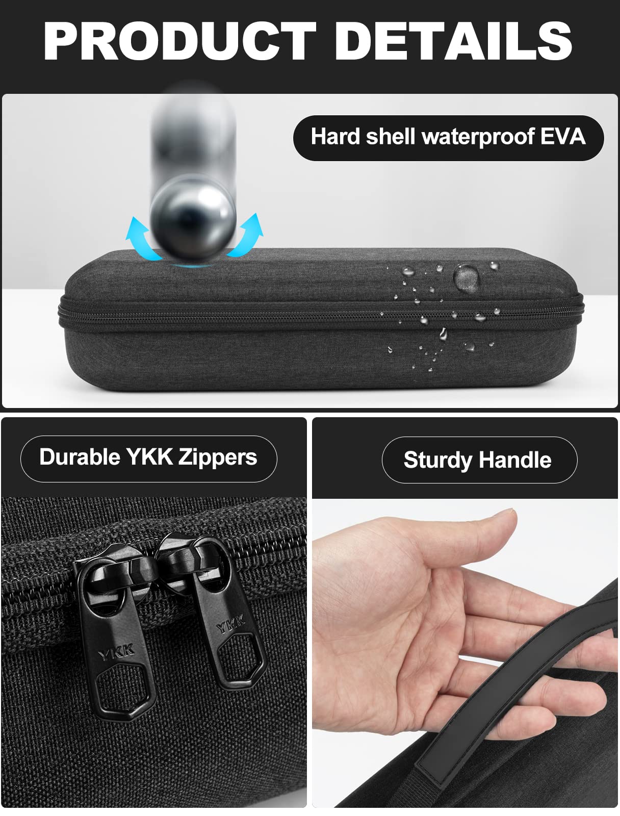 Yewltvep Carrying Case for Steam Deck,Protective Hard Shell Carry Case Built-in AC Adapter Charger Storage and Micro SD Holder,Portable Travel Carrying Case for Steam Deck Console and Accessories