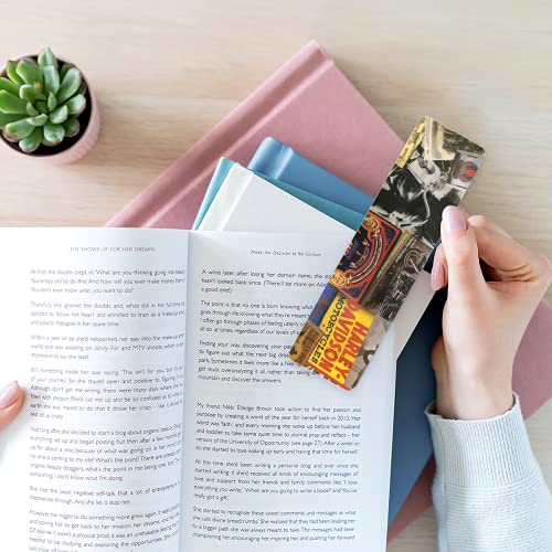 Bookmarks Metal Ruler Harley Bookography Davidson Measure Collage Tassels Bookworm for Book Bibliophile Reading Markers Gift Bookmark Christmas Ornament