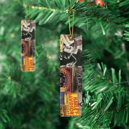 Bookmarks Metal Ruler Harley Bookography Davidson Measure Collage Tassels Bookworm for Book Bibliophile Reading Markers Gift Bookmark Christmas Ornament