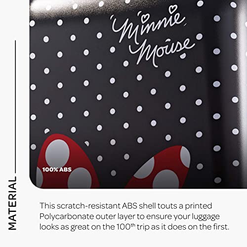American Tourister Disney Hardside Luggage With Spinner Wheels, Minnie Mouse Red Bow, Checked-Large 28-Inch