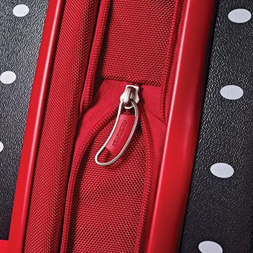 American Tourister Disney Hardside Luggage With Spinner Wheels, Minnie Mouse Red Bow, Checked-Large 28-Inch