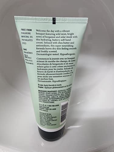 AVON Senses Hand Cream 2.5 fl.oz. Leaves dry skin feeling smooth and fresh scented(Fresh Bergamot & Wild Mint)