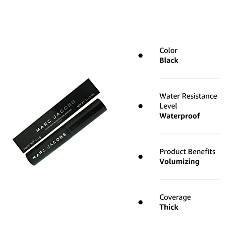 Marc Jacobs Beauty Velvet Noir Major Volume Mascara Deluxe Travel Size Mini Trial .17 Ounce
