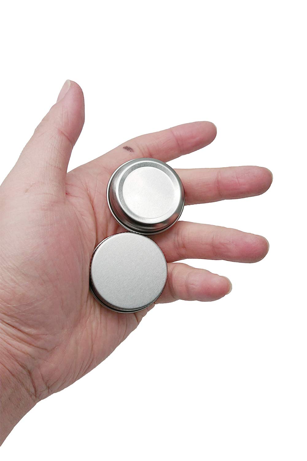 Goiio 20 Pcs 0.5 Ounce Aluminum Tin Jar 15 ML Refillable Container, with Screw Lid, Silver