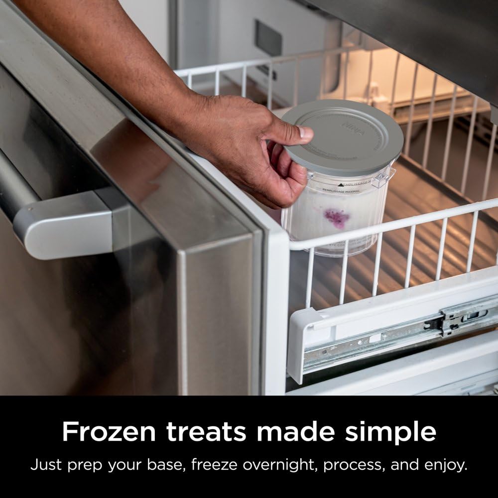 Ninja CREAMi Breeze Ice Cream Maker and Frozen Treat Maker 5 in 1 (Renewed) Bundle with 2 Year Enhanced Protection Pack