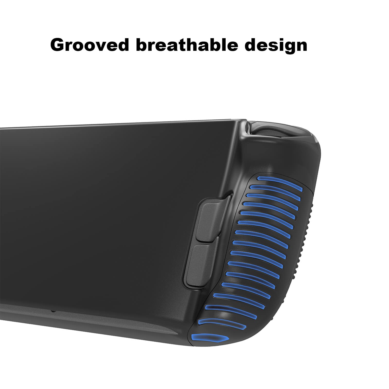 Protective Case for Steam Deck, MASIMEMDRY Full Body Silicone Soft Cover Protector for Steam Deck, Shock-Absorption and Anti-Scratch Design, Black
