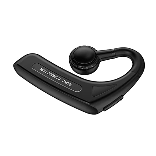 YODZ Bone Conduction Headphones Hanging Ear Wireless Sports Headset Bluetooth 5.1 HiFi Stereo Waterproof Sweatproof Earphones with Mic, for Fitness Cycling Driving,Black