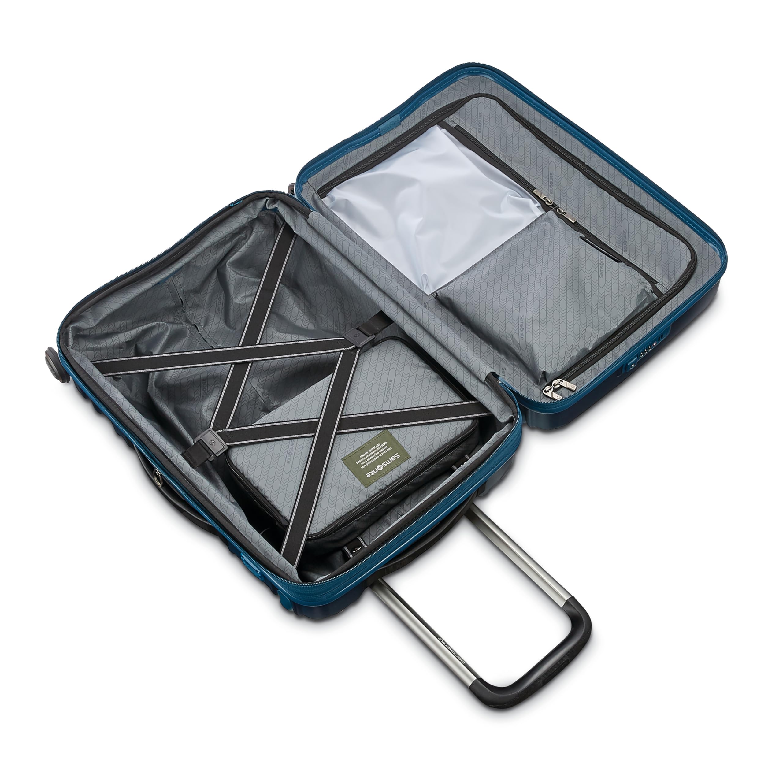 Samsonite Stryde 2 Hardside Expandable Luggage with Double Spinner Wheels, Carry On Glider, Deep Teal