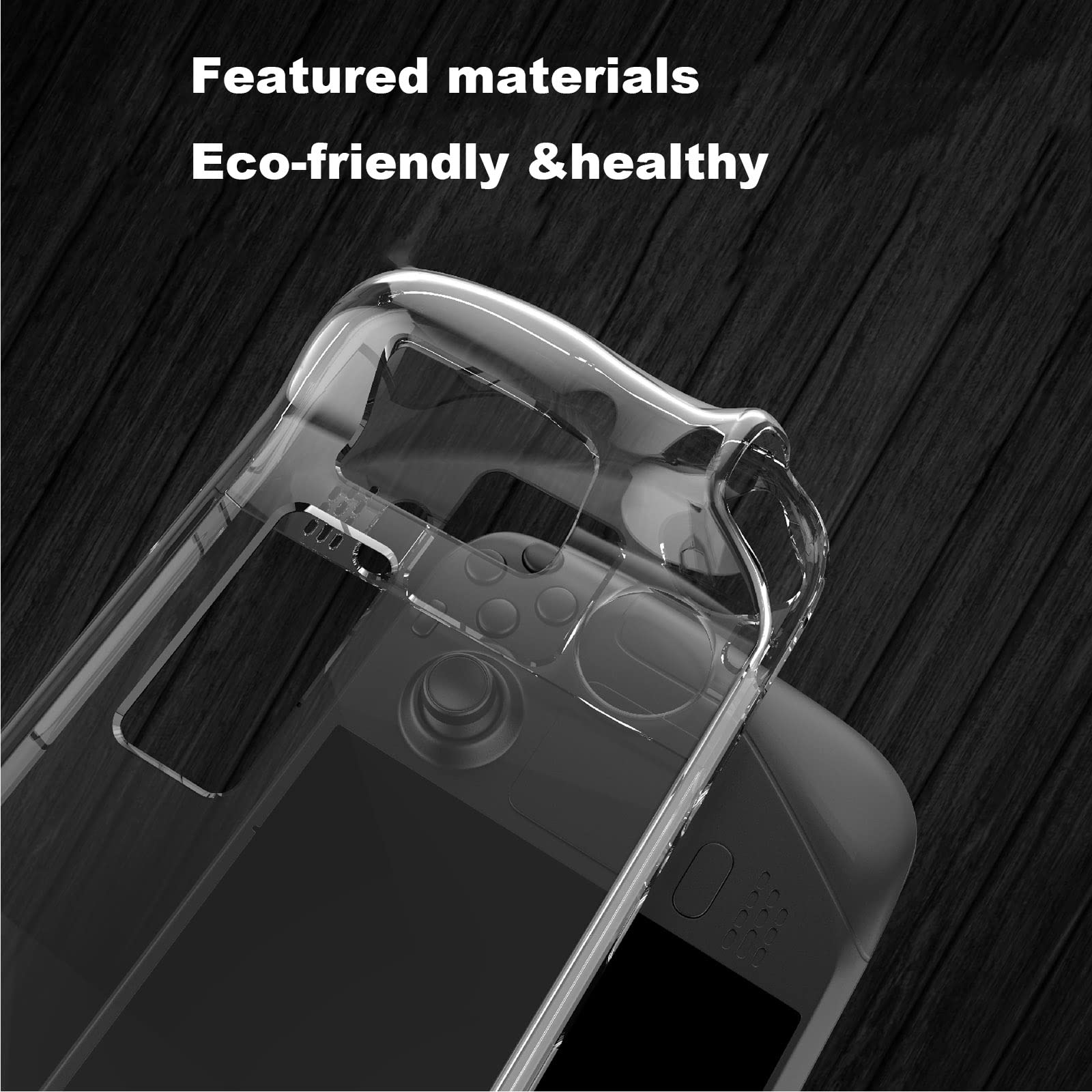Protective Case for Steam Deck, Anti-Slip PC Shockproof Protective Cover Compatible with Steam Deck(Clear)