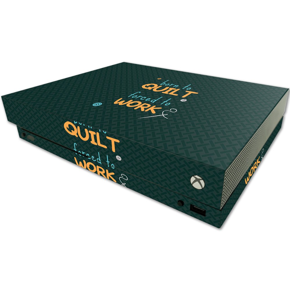 MightySkins Skin Compatible with Xbox One X - Born to Quilt | Protective, Durable, and Unique Vinyl Decal wrap Cover | Easy to Apply, Remove, and Change Styles | Made in The USA