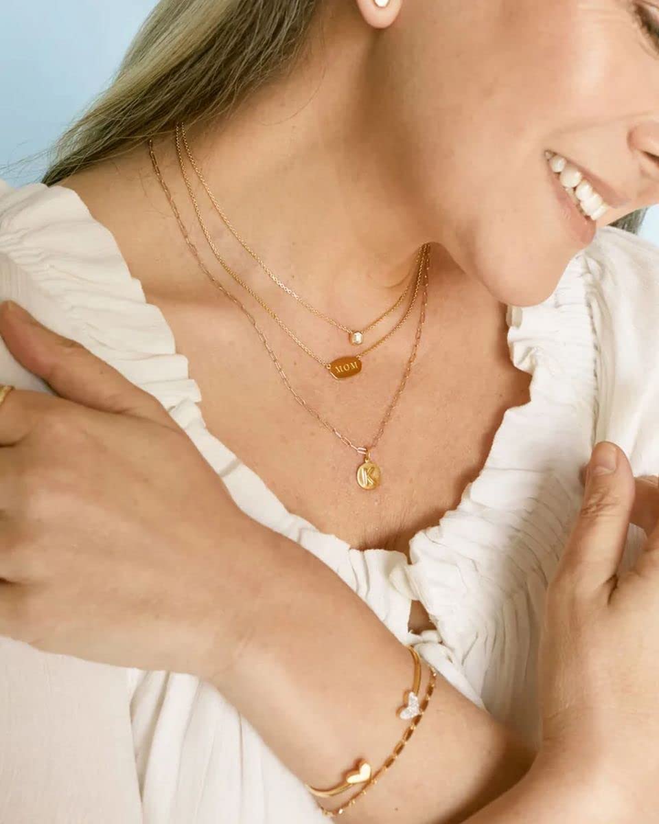Kendra Scott Davie Pendant Necklace in 18K Gold Vermeil, Fine Jewelry for Women, Rock Crystal