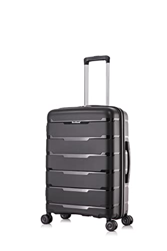Rockland Pasadena Hardside Spinner Wheel Luggage, Black, 19", 23", 27"