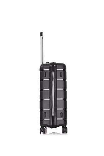 Rockland Pasadena Hardside Spinner Wheel Luggage, Black, 19", 23", 27"
