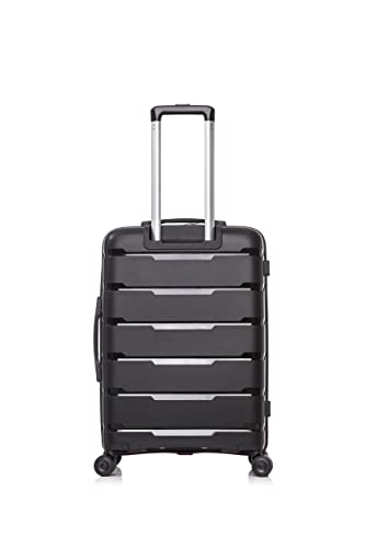 Rockland Pasadena Hardside Spinner Wheel Luggage, Black, 19", 23", 27"