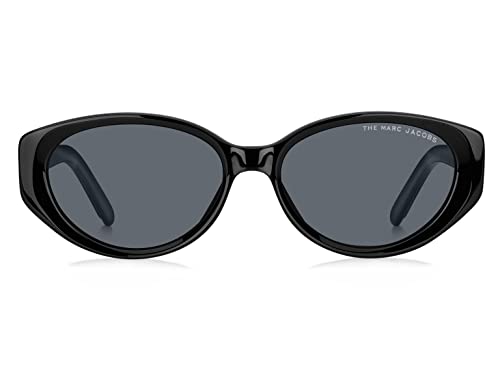Marc Jacobs Women's Marc 460/S Oval Sunglasses, Black/Gray, 55mm, 17mm