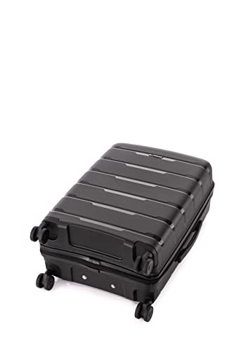 Rockland Pasadena Hardside Spinner Wheel Luggage, Black, 19", 23", 27"