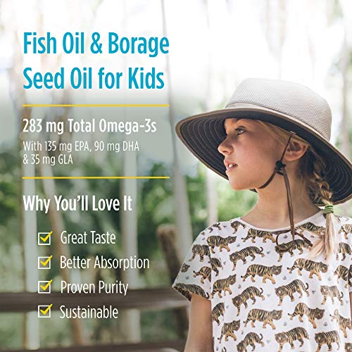 Nordic Naturals Complete Omega Jr, Lemon - 180 Mini Soft Gels - 283 mg Total Omega-3s & 35 mg GLA - Healthy Cognition, Nervous System Function - Non-GMO - 90 Servings