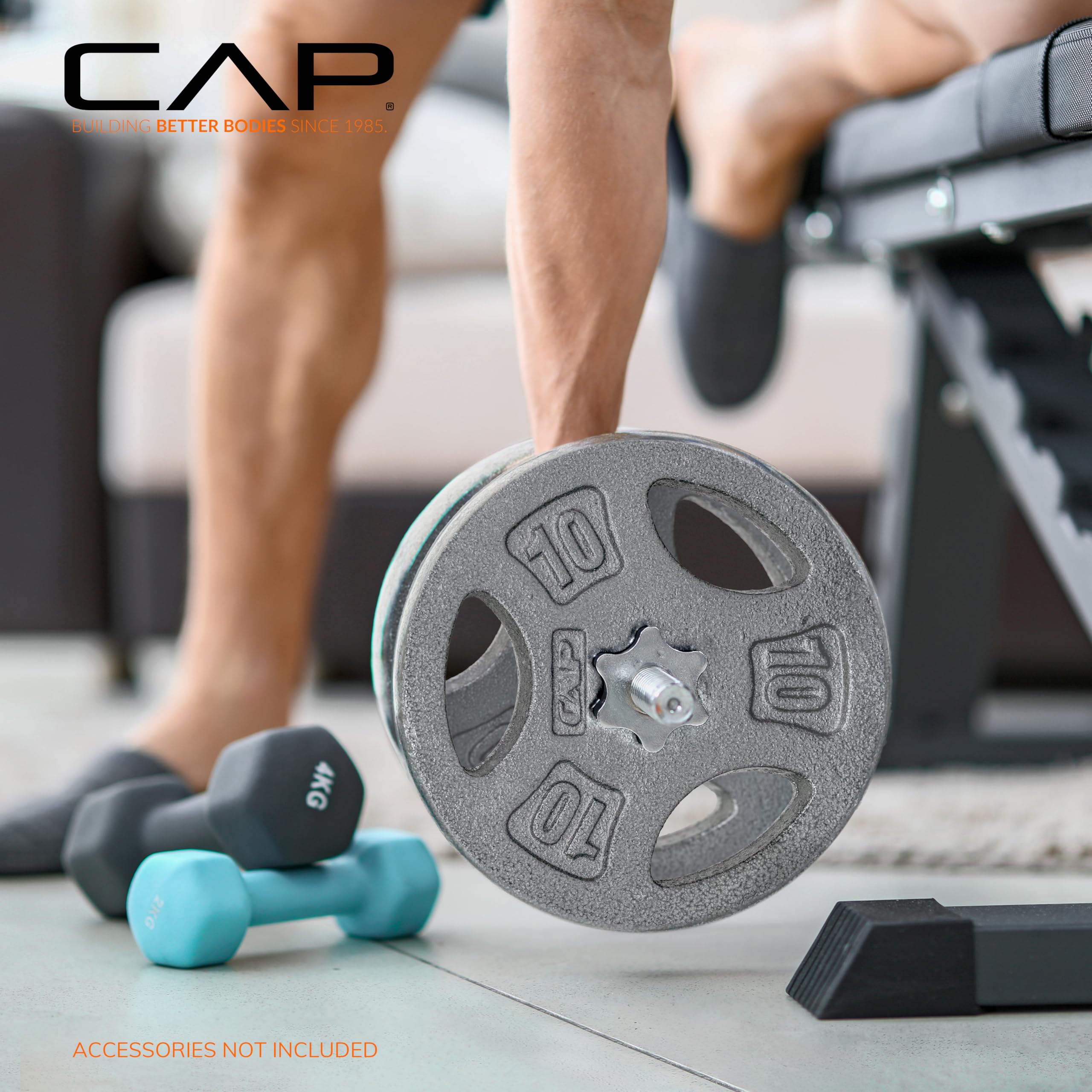 CAP Barbell Standard 1-Inch Grip Weight Plates 2.5 lbs Gray, Pack (x4) (RWPIS-002.5)