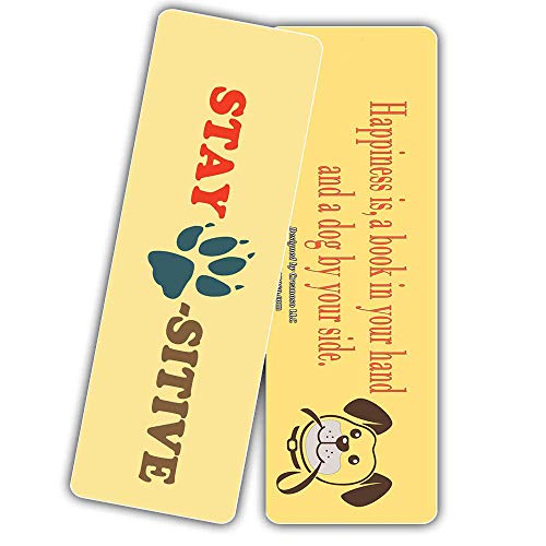 Creanoso Inspiring Dog Lover Bookmark Gifts for Owners (60-Pack) โ Six Assorted Quality Dog Themed Bookmarks Bulk Set โ Premium Gift for Dog Pet Owners Lovers