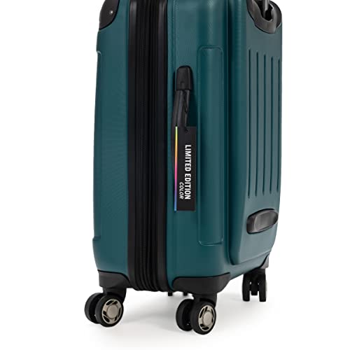 Kenneth Cole REACTION Renegade Luggage Expandable 8-Wheel Spinner Lightweight Hardside Suitcase, Botanical Green, 24-Inch Checked