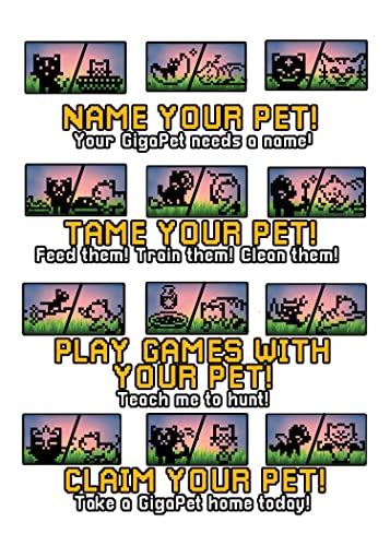 Top Secret Toys Giga Pets CompuKitty & StarCat Electronic Virtual Pet Toy, 2 Pets 1 Device, New Glossy Housing Shell, Classic 90s CompuKitty, 3D Pet Live in Motion